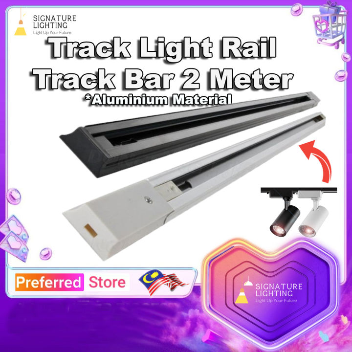 Track Light Rail 2 Meter / Track Light Bar 2 Meter / Lampu Track Rail 2 ...