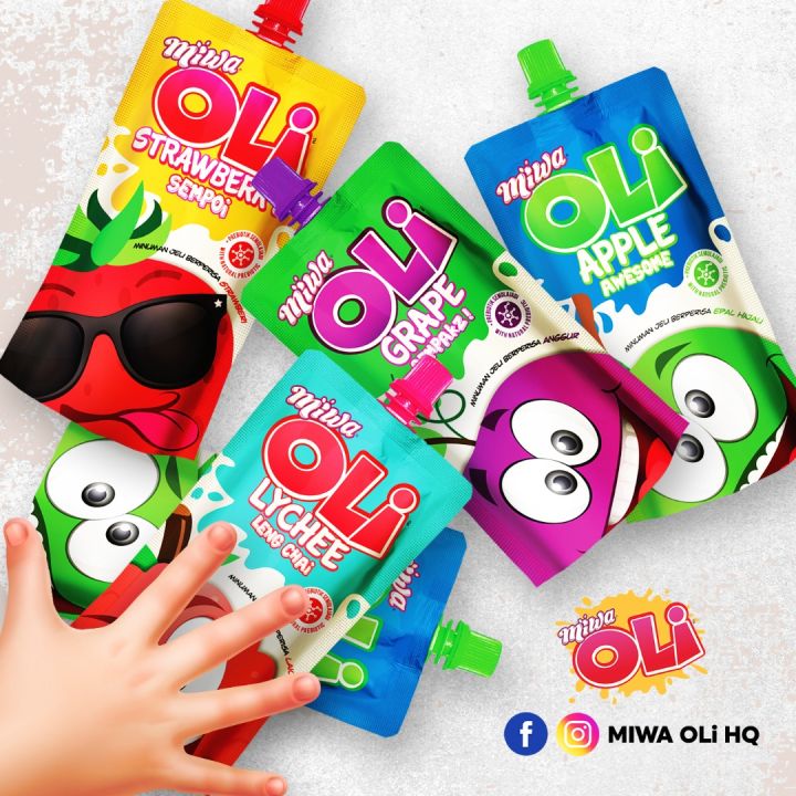 Miwa Oli Jelly for kids Pribiotic Drink Juice Seaweed Extract Grape ...