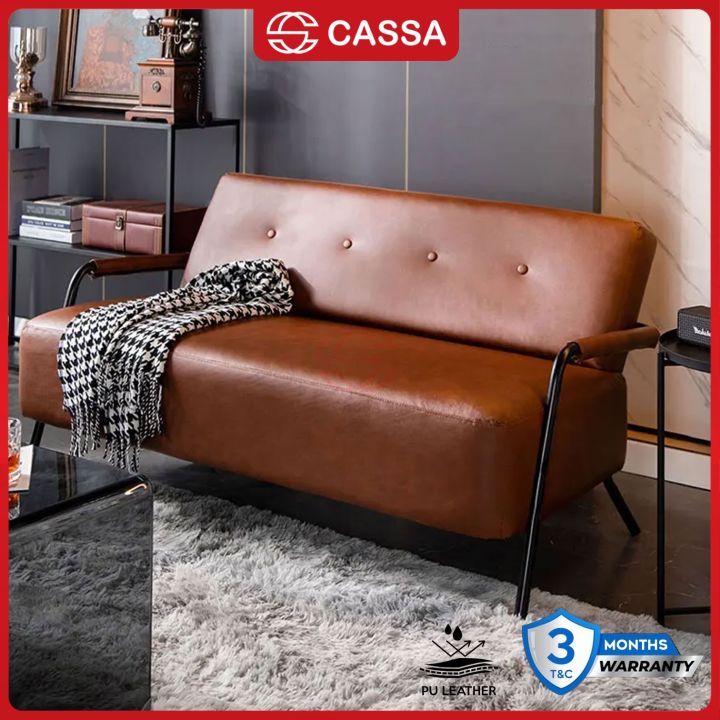 Cassa Austin Audi Nordic Modern Minimalist Versatility Faux Leather Sofa Set 1/2/3 Seater ...
