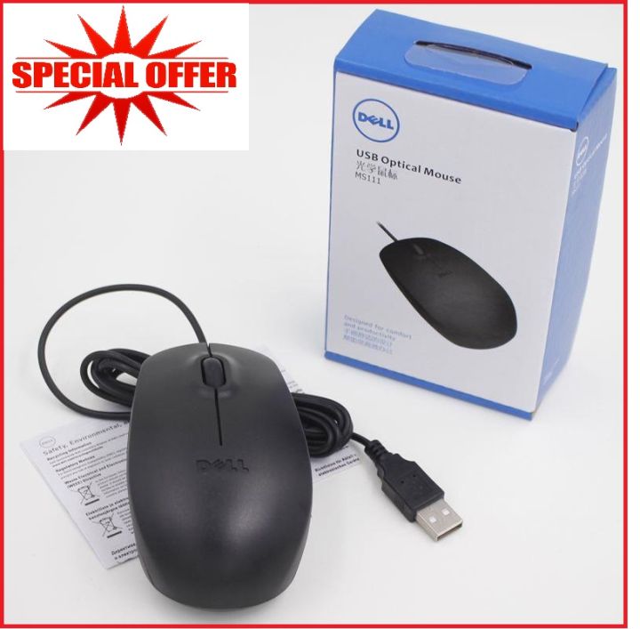 DELL MS111 USB2.0 Optical Wired Mouse For Computer Laptop cheap Mouse ...