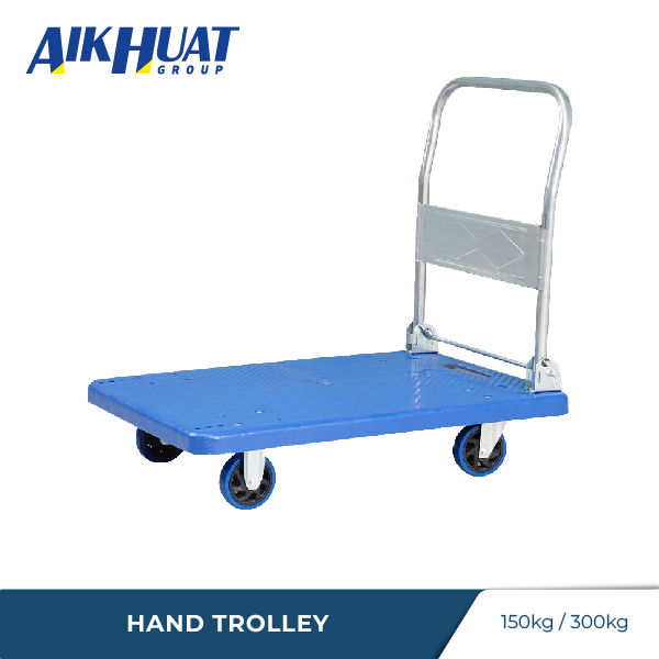 Trolley Portable 150kg/300kg Hand Truck Iron PVC Foldable Small Trolley Barang Plastic Trolley ...
