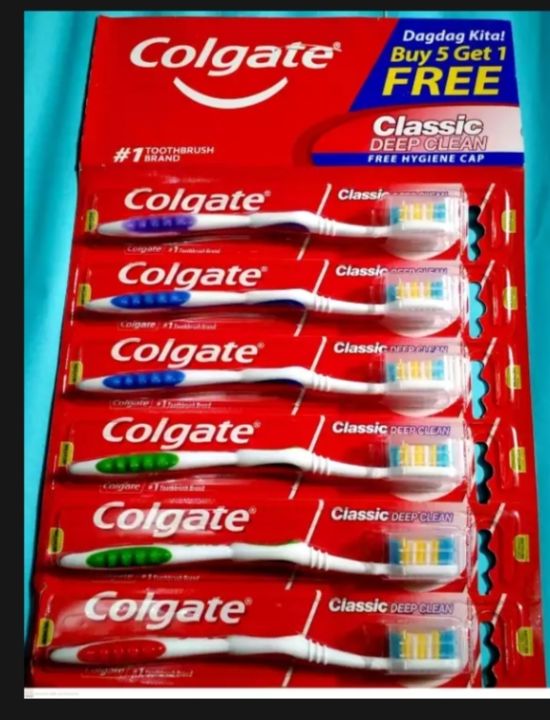 Colgate Toothbrush CLASSIC DEEP CLEAN SET OF 6PCS PER CARD]buy with ...
