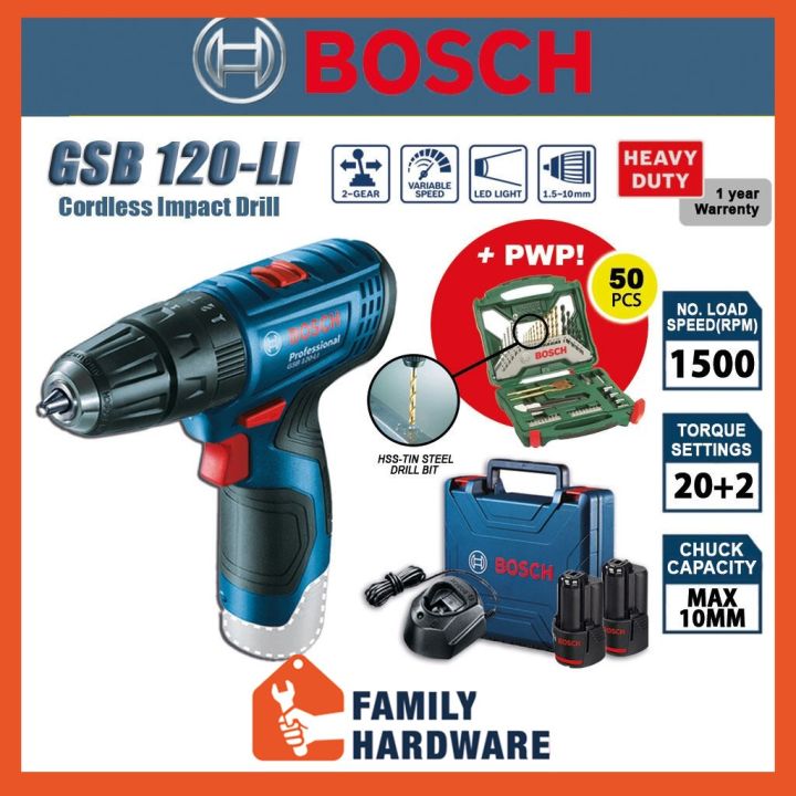 BOSCH GSB120 GSB 120 GSB 120-LI GEN 2 Cordless Impact Drill SOLO GBA ...