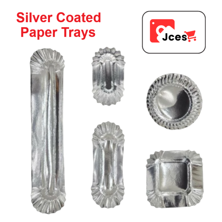 Silver Coated Paper Trays, Square Plate for Kikiam/ Hotdog/ Footlong ...