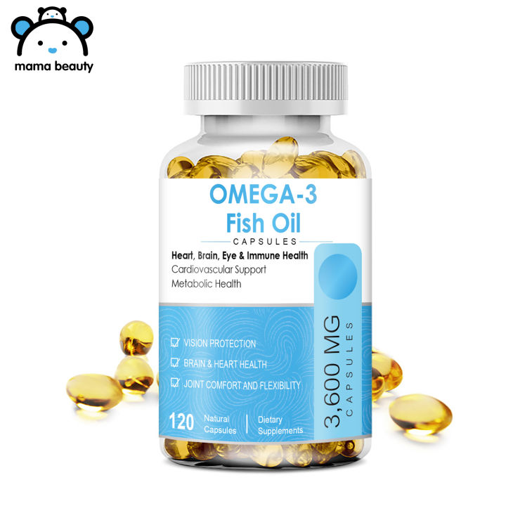 Mama Beauty Fish Oil Capsule Rich DHA and EPA Omega 3 Improve Brain ...