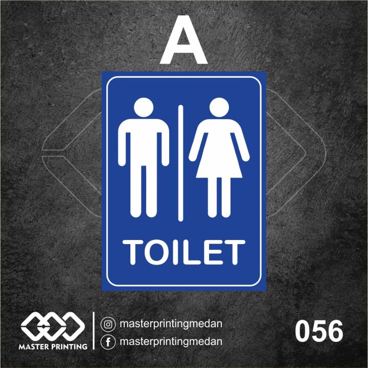 056 - Stiker Toilet Pria dan Wanita, Sticker Vinyl, Premium, Tahan Air ...