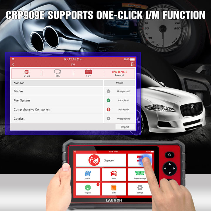 LAUNCH X431 CRP909E OBD2 Car Diagnostic Tool Scanner Professional full ...