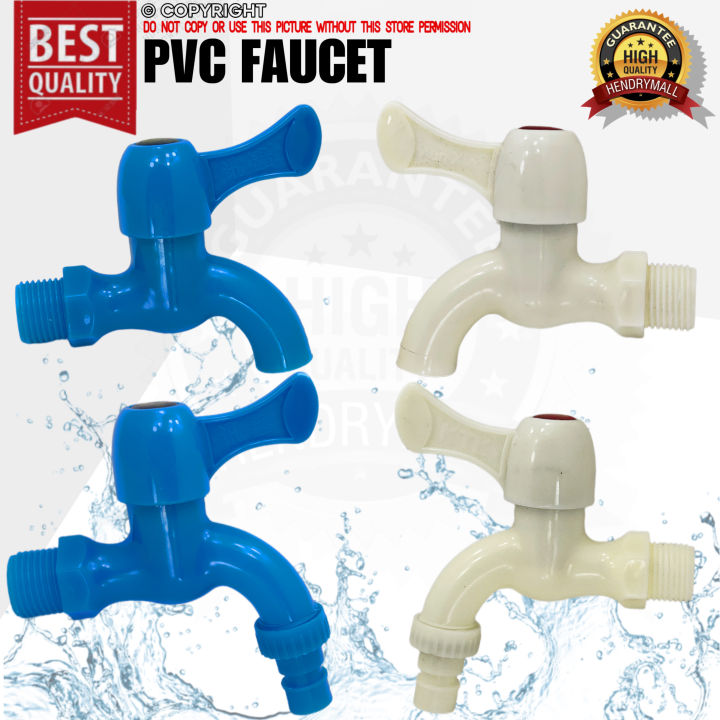 PVC Plastic Faucet With Bibb & Without Bibb Hose Conncetor 1/2 Blue ...