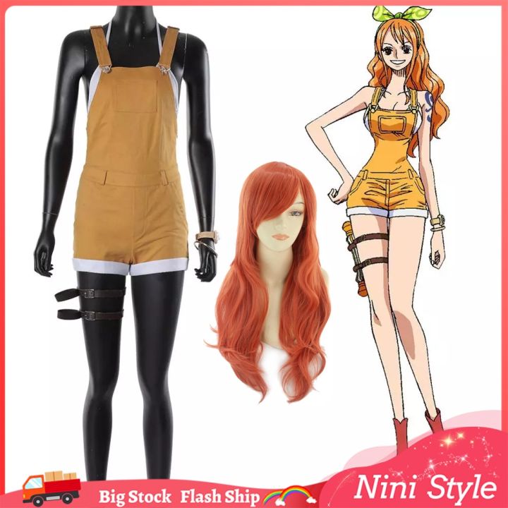 Anime One Piece STAMPEDE Nami Cosplay Costume Outfit Full Set Women ...