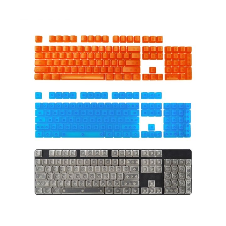 104 Keys Transparent Keycaps Mechanical Keyboard OEM Shape without ...
