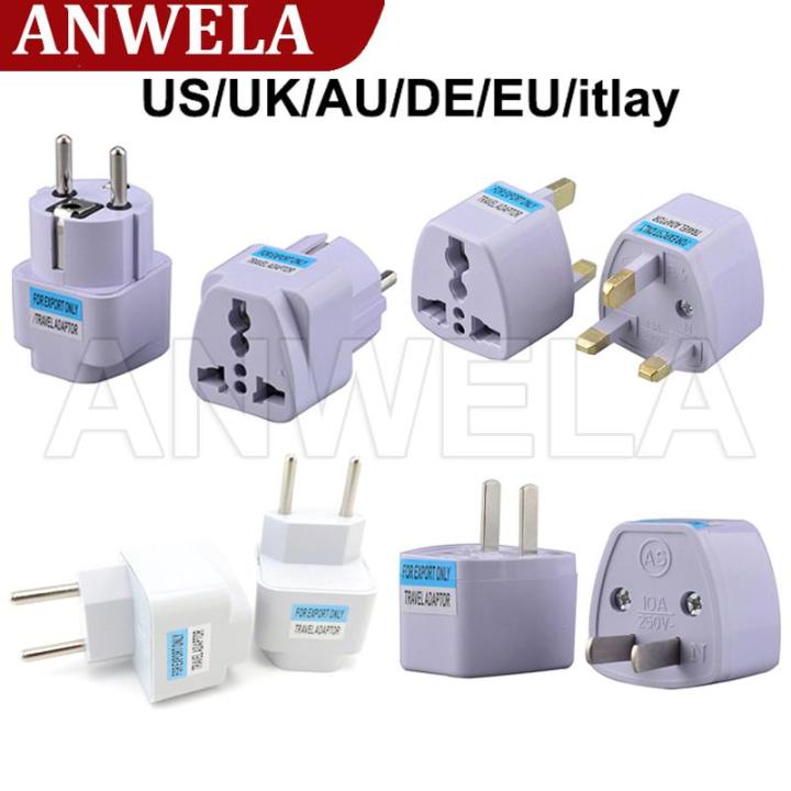 Universal US/UK/AU/DE Plug Adapter USA To Euro Europe Travel Wall AC Power Charger Adapter ...