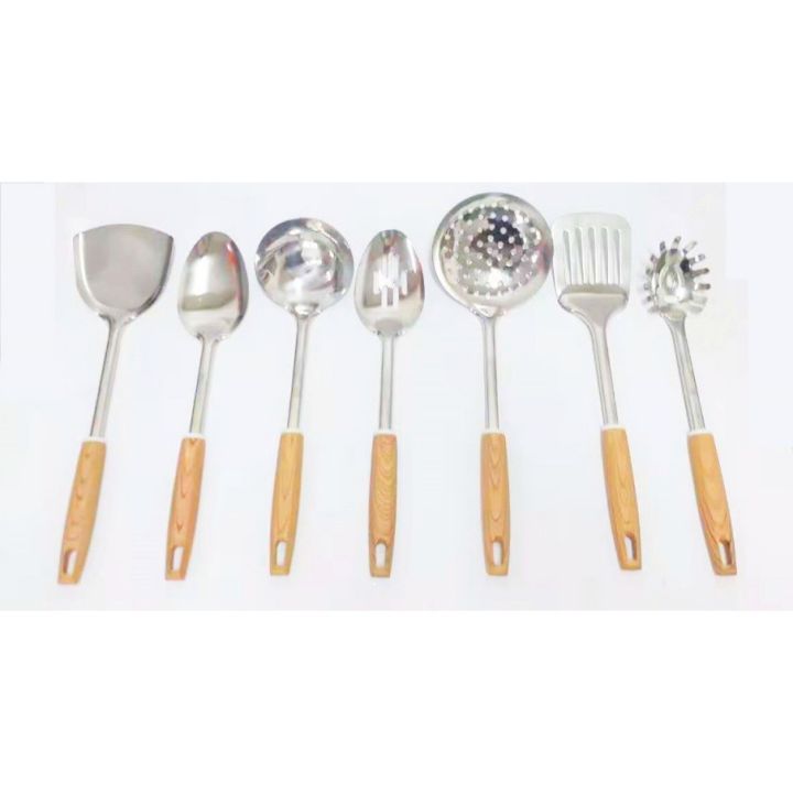 Sandok Ladle With Wood Handle Stainless Steel Cooking Utensils ...