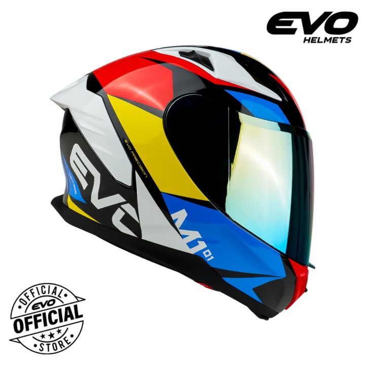 EVO M1-01 Centroid Full Face Dual Visor Helmet Motorcycle With Free ...