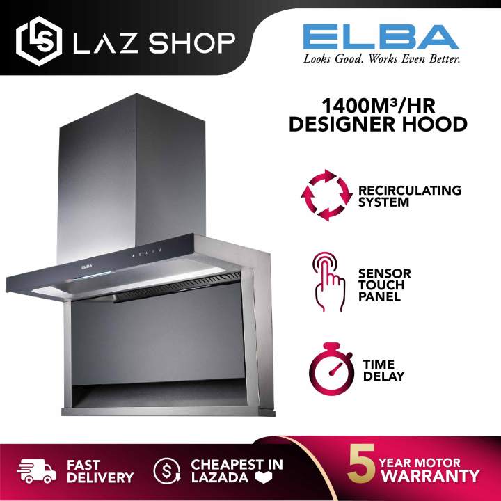 Elba 1400m3/hr Cooker Hood PRIMO EH-H9321ST(BK) | Sensor Touch | Strong ...
