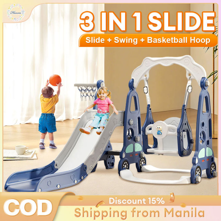 【Maintenance】3 in 1 Slide for Kids Amusement Park Slide Playground ...