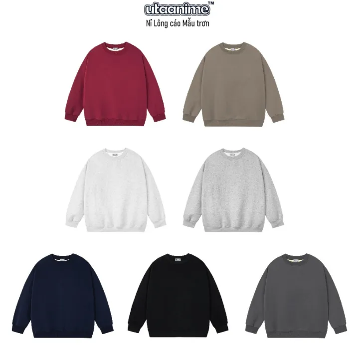 Áo sweater nỉ lông cáo form rộng nam nữ không bám bui và mịn UTAANIME ...