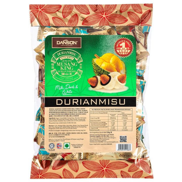 Danson Durianmisu Almond Coated Chocolate 350g Bulk Pack | Lazada