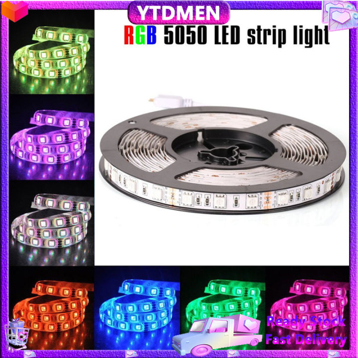 YTDMEN 5 Meter RGBWW 5050 LED Strip Light DC 12V Neon Ribbon Non ...