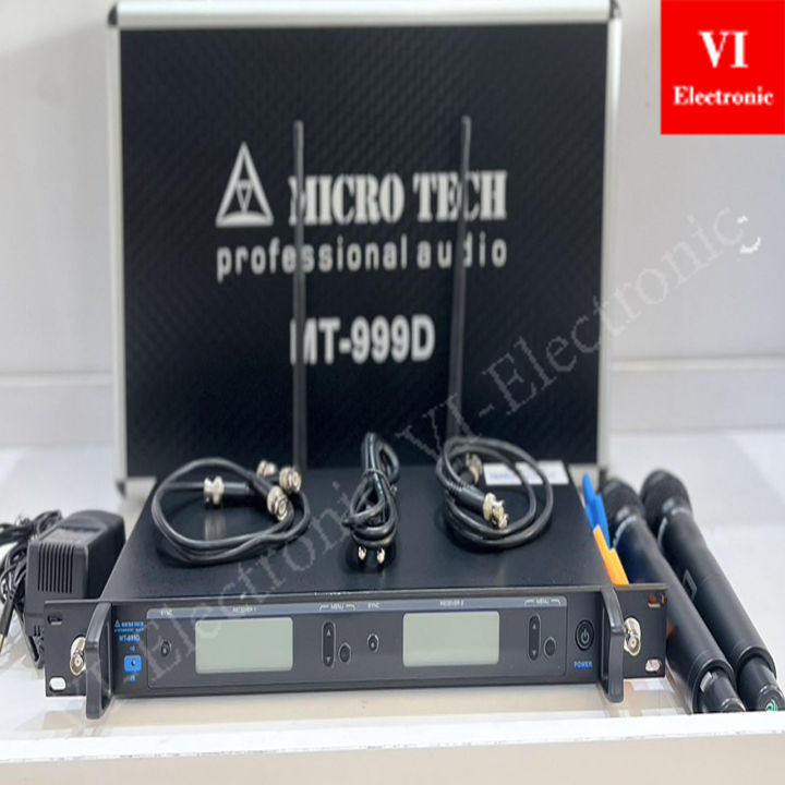 ไมค์ลอยMicrotech mt-999d รับ-ส่งสัญญาณ 80-100 เมตร คลื่นความถี่ใหม่ 803-806MHz ความถี่ย่านUHF ...