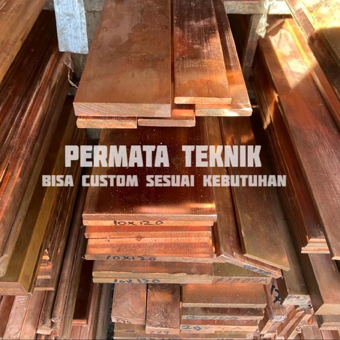 Plat Tembaga Busbar 3 mm x 50 mm x 1 meter - busbar tembaga murni ...