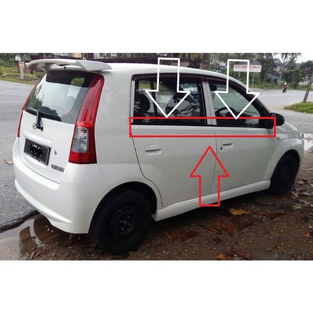 1 Set 4 pcs Original Viva Elite Door Glass Outer Moulding | Lazada