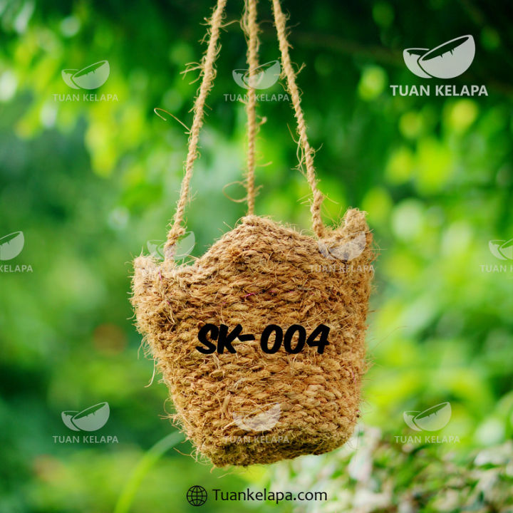 Wadah Tanaman Pot Tali Gelombang Standart / Pot Sabut Kelapa / Pot ...