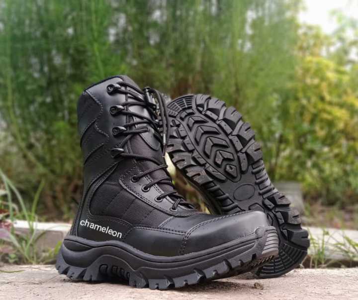 SEPATU PDL PRIA PDL JATAH BARU PREDATOR HITAM TNI PORLI SECURITY KERJA ...