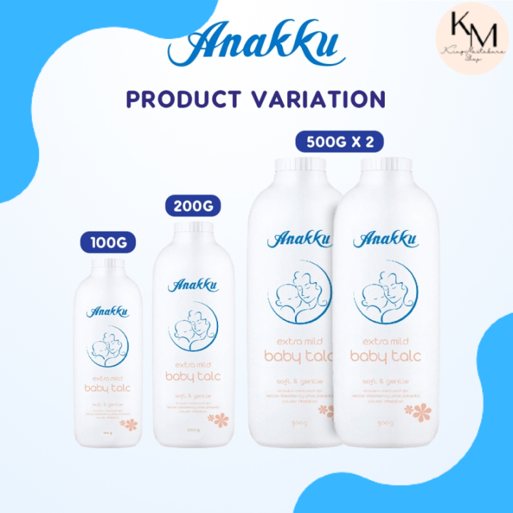 Bedak Talkum Bayi | ANAKKU Extra Mild Baby Talcum | Lazada