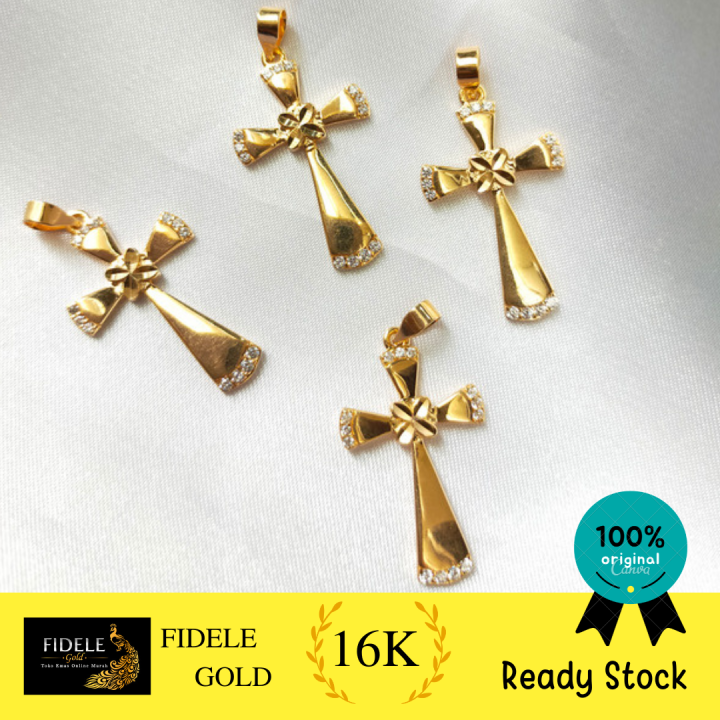 Liontin Salib Permata Fashion Liontin Emas Asli 700 Liontin Yesus Salib ...