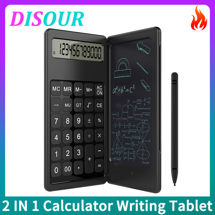 DISOUR Calculator Notepad,6 LCD Writing Tablet,Doodle Pad Drawing Board ...