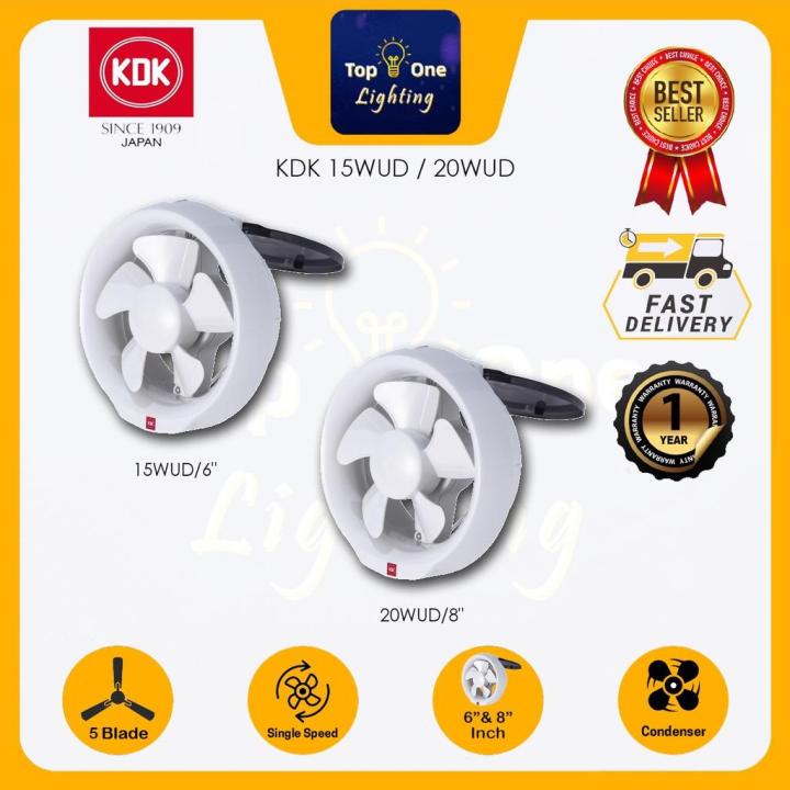 KDK 15WUD / 20WUD | 6” / 8” | Wall Mount Exhaust Fan | Glass Mount ...