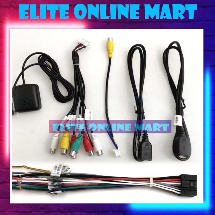 ANDROID PLAYER CONNECTION SOCKET 6PCS - RCA CABLE / USB SLOT / GPS ...