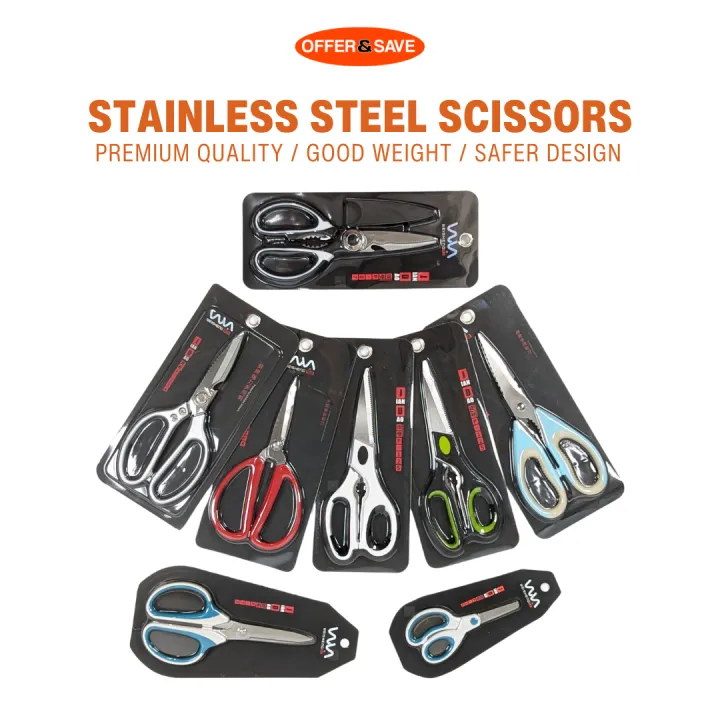 Stainless Steel Scissors Premium Stainless Steel Kitchen Scissors ...