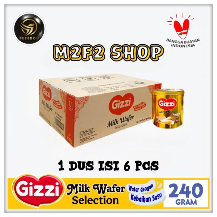 Gizzi Festive Wafer & Milk Biskuit Selection Tin | Kaleng - 240 gr ...