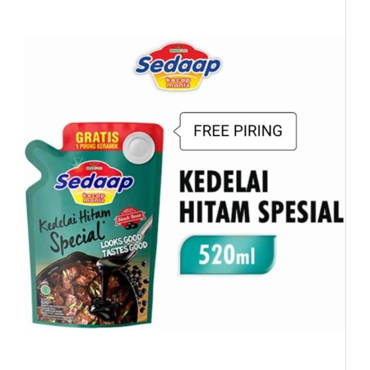 Sedaap Kecap Manis Spesial 520ML Free Piring | Lazada Indonesia