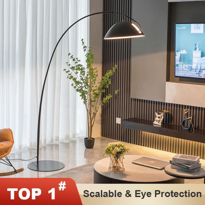 Arc Floor Lamp，Black Gold Floor Lamps with 360° Rotatable Arm，3-Color ...