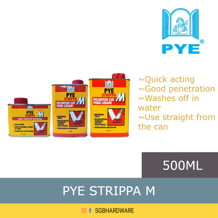 PYE Strippa M 500ML / Paint Remover for Metal / Paint Remover 250ml UP ...