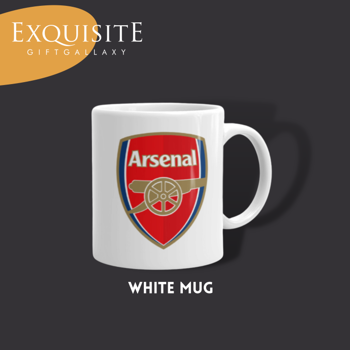 Arsenal Logo White Mug Football Fans Club Arsenal Water Cup Mug ...