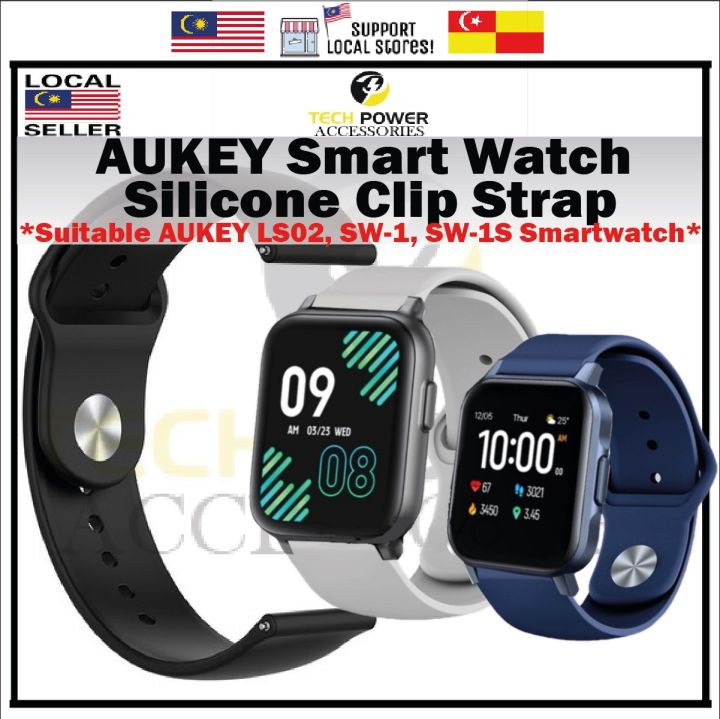 AUKEY LS02, SW-1, SW-1S Smartwatch Clip Strap ,20MM / 22MM Tali Jam ...