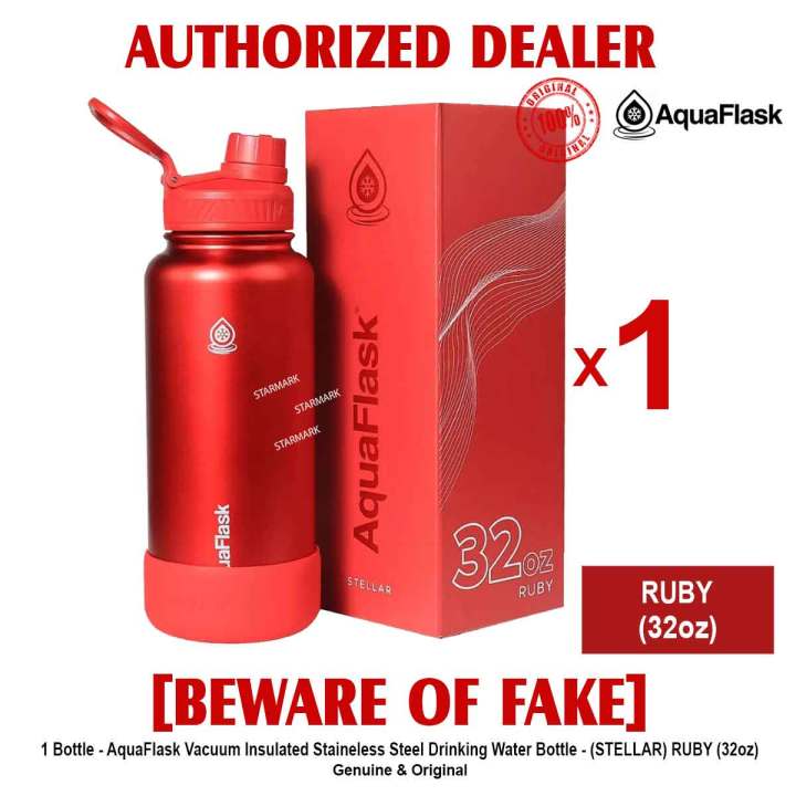 AQUAFLASK 32oz RUBY Stellar RUBY Aqua Flask Wide Mouth with Flip Cap ...