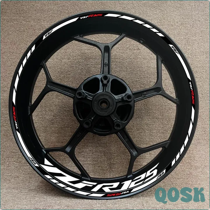 [QOSK] For Yamaha YZF R125 Motorcycle Decal Set Decorative Wheel Hub ...