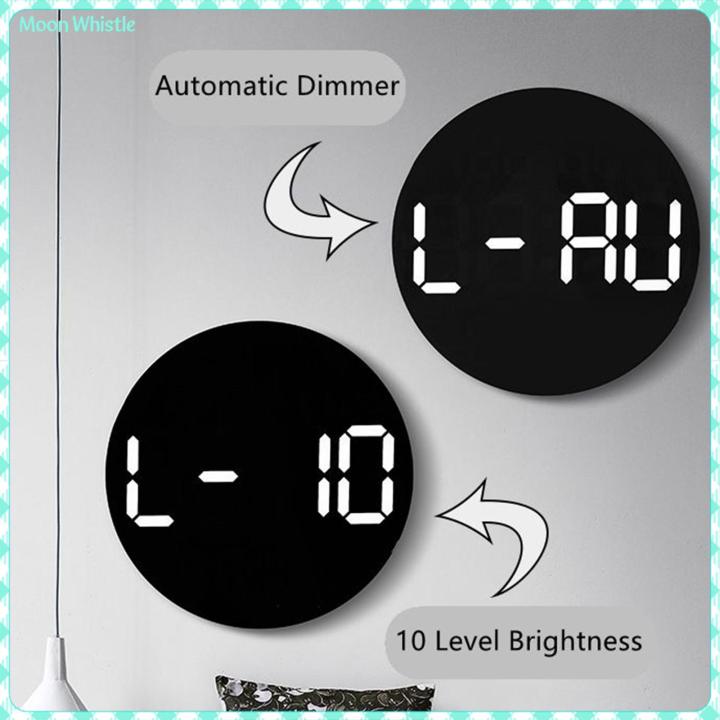 Moon Whistle Digital Wall Clock Remote Control Count up Timer Clock ...
