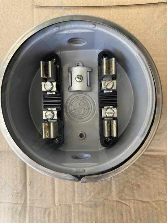 Electric Meter Base Round type size 3/4" 100a 4JAWS for Class 100 ...