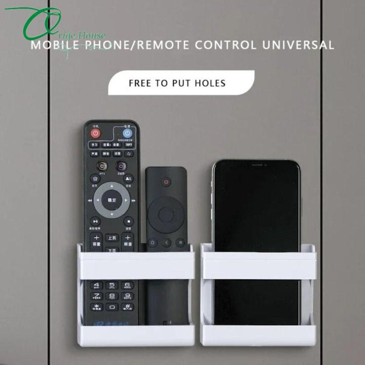 RTHRT Wall-mounted Remote Control Holder Plastics with Adhesive Mobile ...