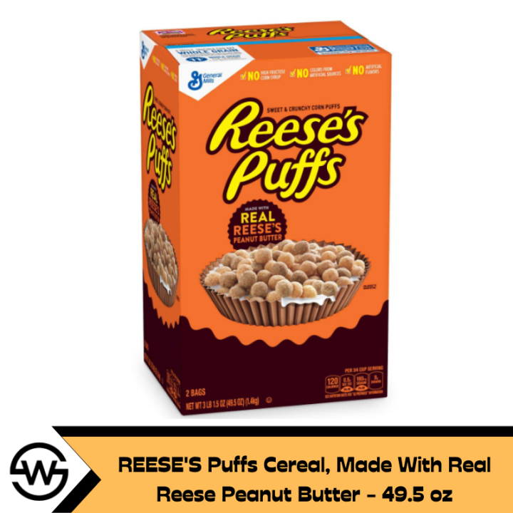 REESE'S Puffs Cereal, Made With Real Reese Peanut Butter - 49.5 oz ...