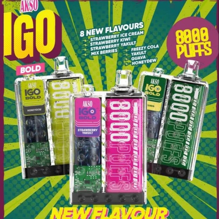 dah offer AKSO iGO 8000 Disposable Pod Type C Rechargeable 8000puff ...