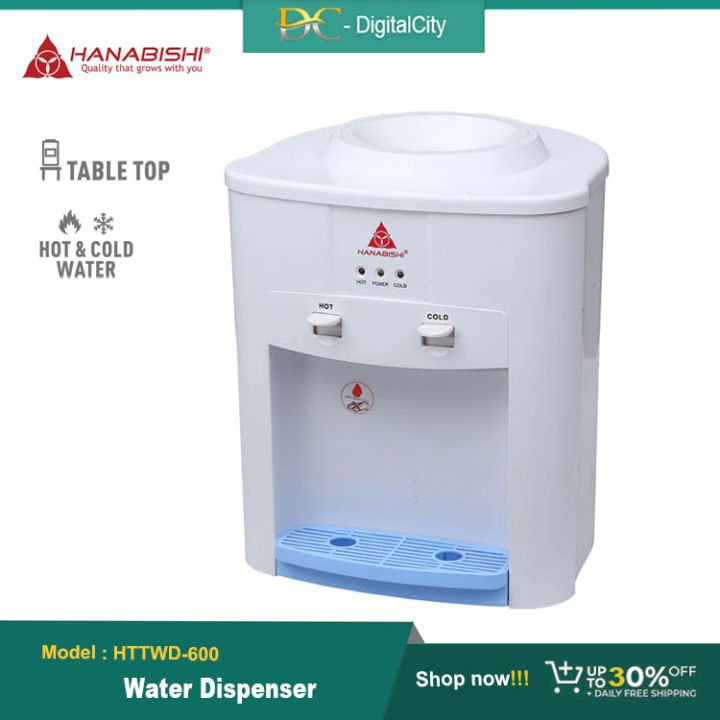 Hanabishi HTTWD-600 Water Dispenser Hot and Cold Table Top Water ...