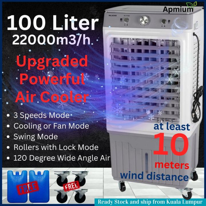 Upgraded Air Cooler 100L Powerful Evaporative Aircooler 22000mh/3 ...