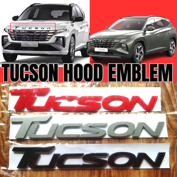 HYUNDAI TUCSON Letter Car Auto Front Hood Emblem Badge Sticker Logo ...