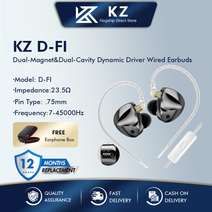 KZ D-Fi in Ear Monitor Headphones IEM Earbuds with Adjust Tuning Switch Earphone, Dual-Magnet ...